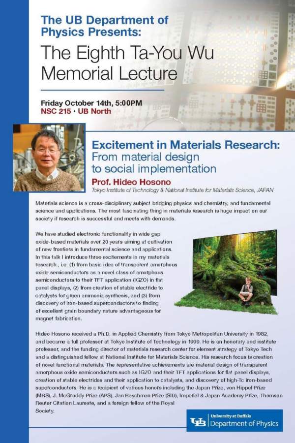 Ta-You Wu Lecture Series - Department of Physics - University at Buffalo