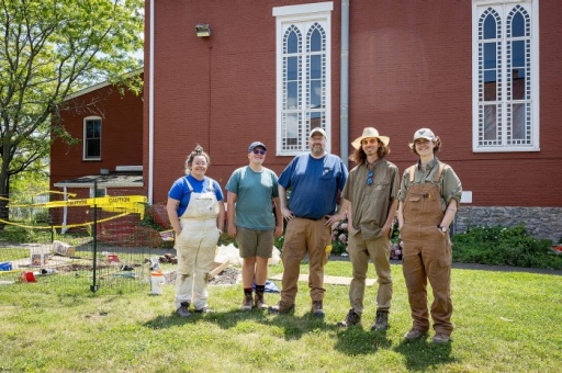 UB archaeologist, students conducting dig on site of historic church - College of Arts and ...